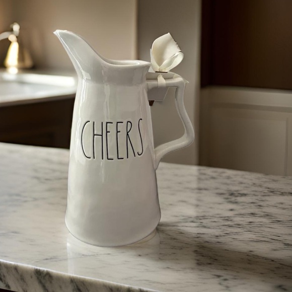Rae Dunn | Dining | Rae Dunn Cheers 1 In White Ceramic Pitcher Artisan ...